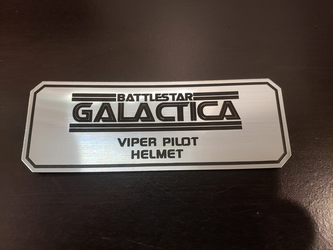 BSG Viper Pilot Helmet Data Plate - Etsy