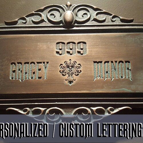 Personalized Haunted Mansion Themed Address Plaque Sign | Etsy