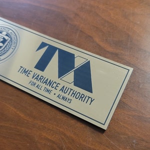 TVA Time Variance Authority Desk Plate Loki - Etsy