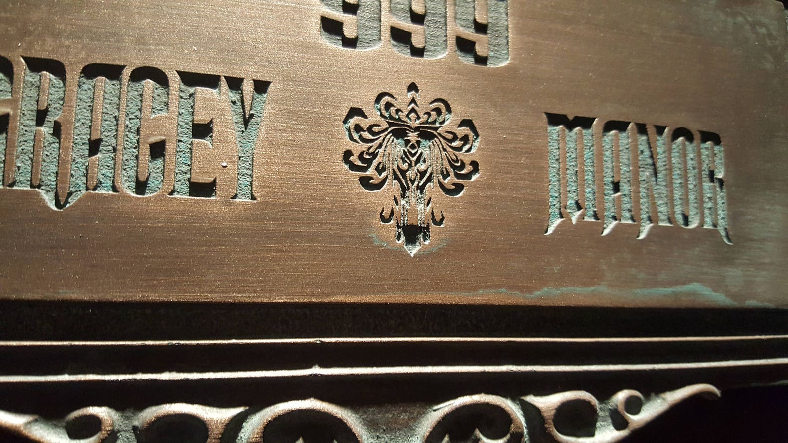 Personalized Haunted Mansion Themed Address Plaque Sign ANTIQUE FINISH ...