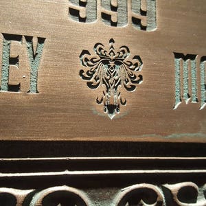 Personalized Haunted Mansion Themed Address Plaque Sign ANTIQUE FINISH ...