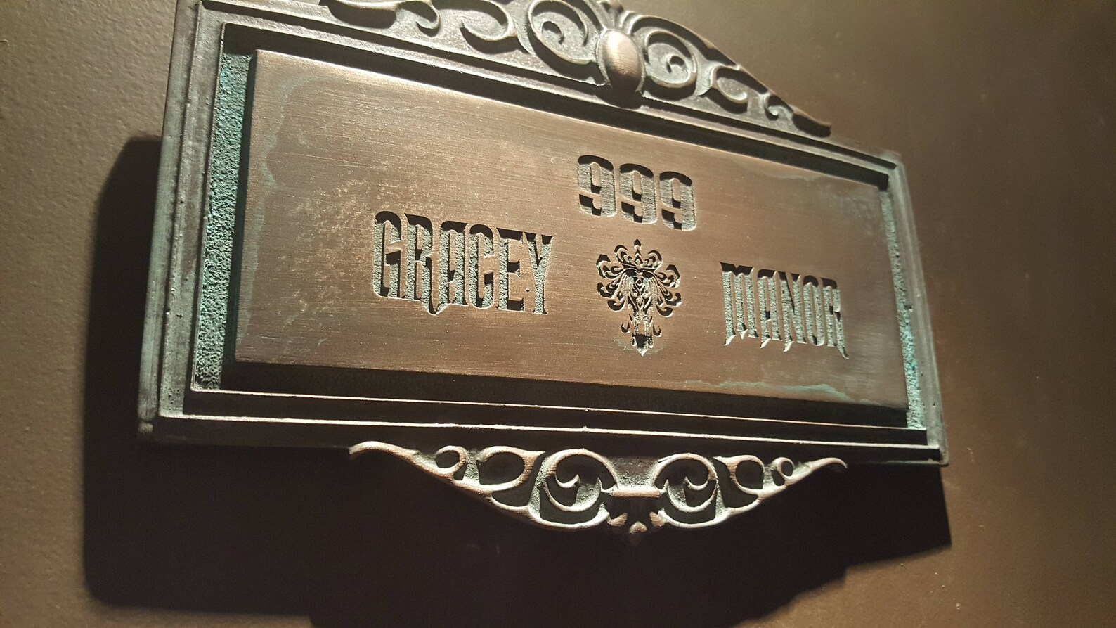 Personalized Haunted Mansion Themed Address Plaque Sign ANTIQUE FINISH ...