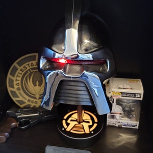 Battlestar Galactica Helmet Display Stand Black Finish Cylon Centurion ...