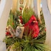 Cardinal Lantern Arrangement, Red Cardinal Centerpiece, Rustic Cardinal ...