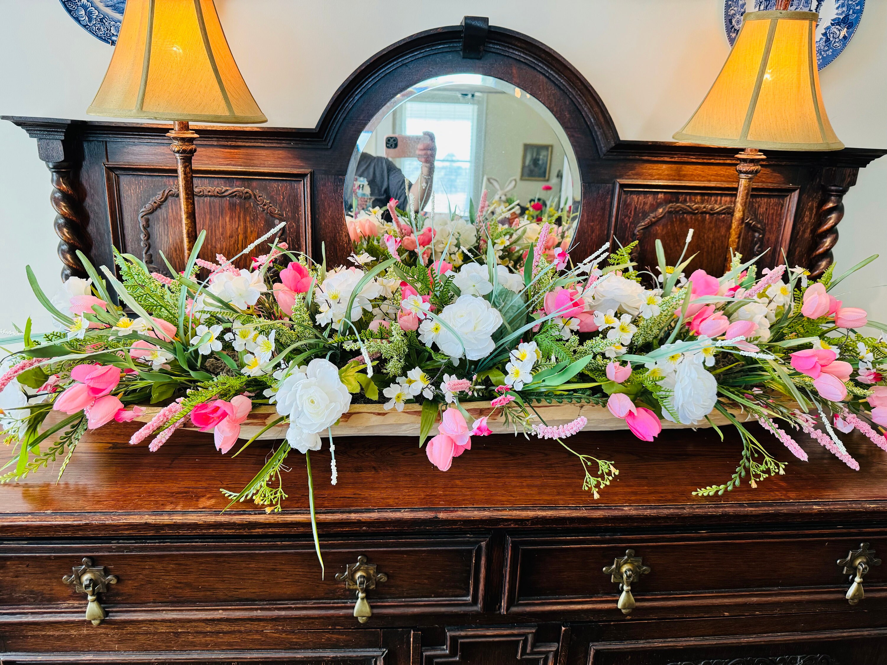 Spring Centerpiece, Spring Dough Bowl Centerpiece, Easter Centerpiece ...