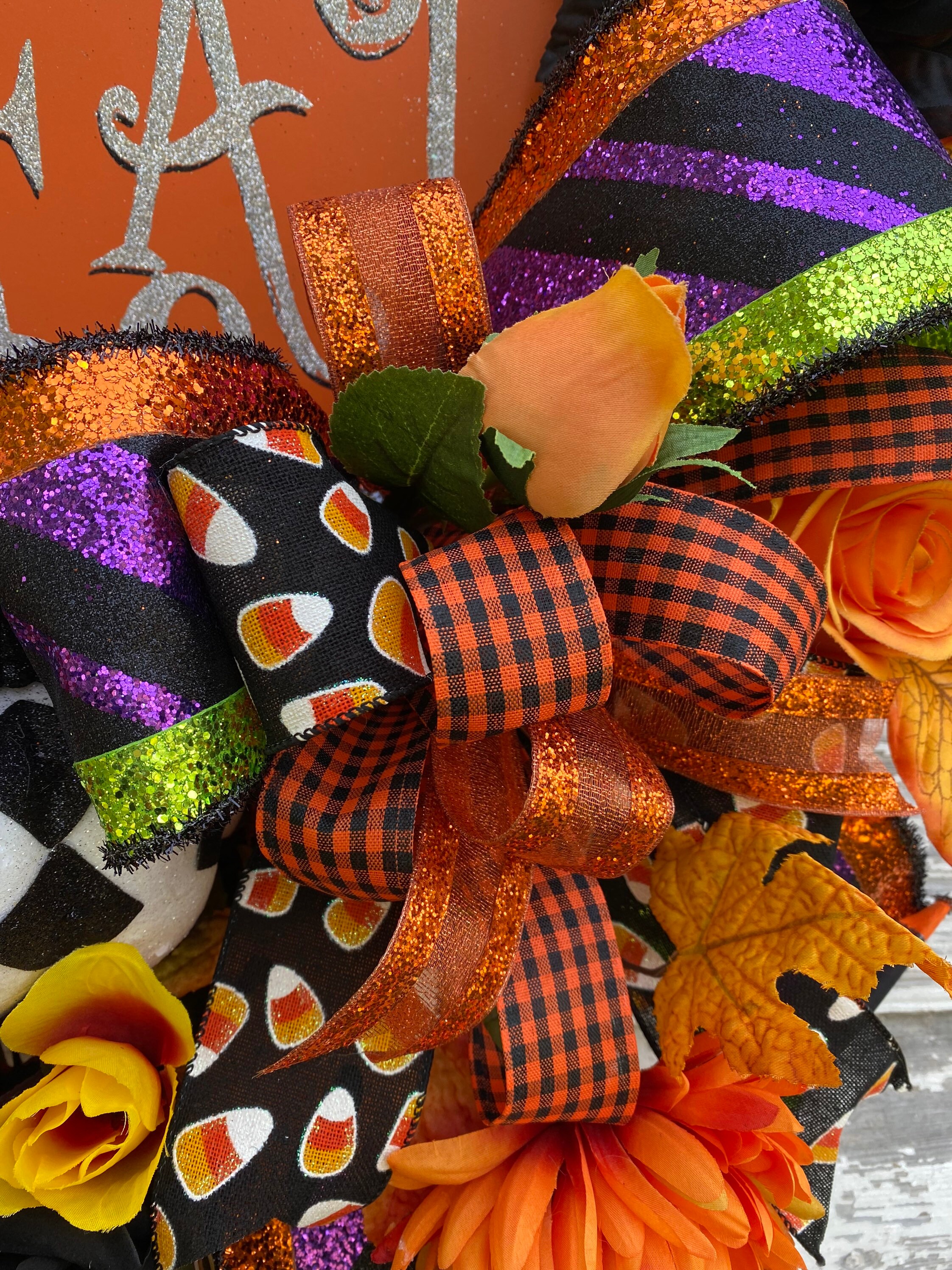 Halloween Wreath Trick or Treat Wreath Fall Wreath - Etsy