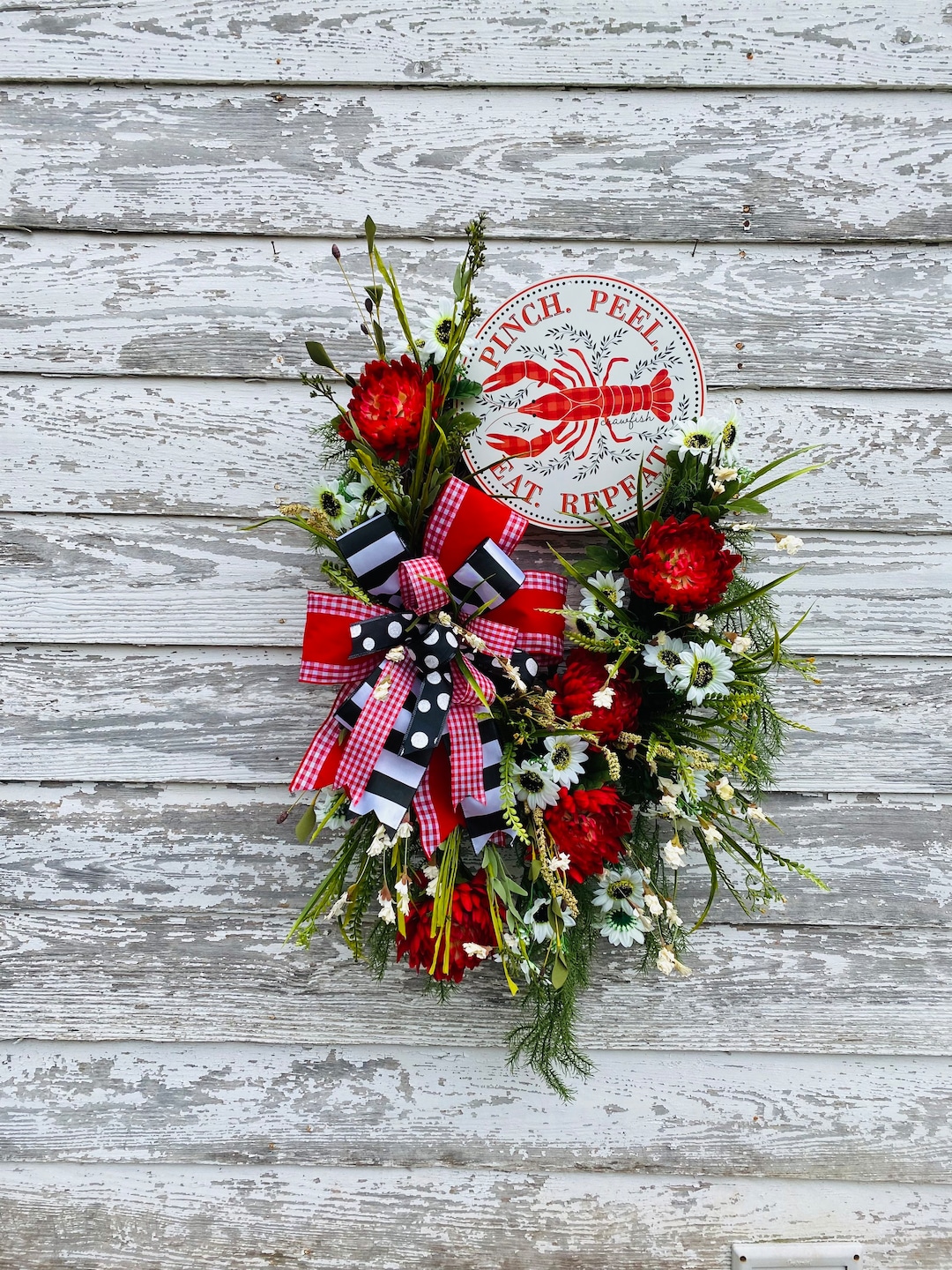 Crawfish Wreath, Crawfish Welcome Wreath, Crawfish Season Decoration ...