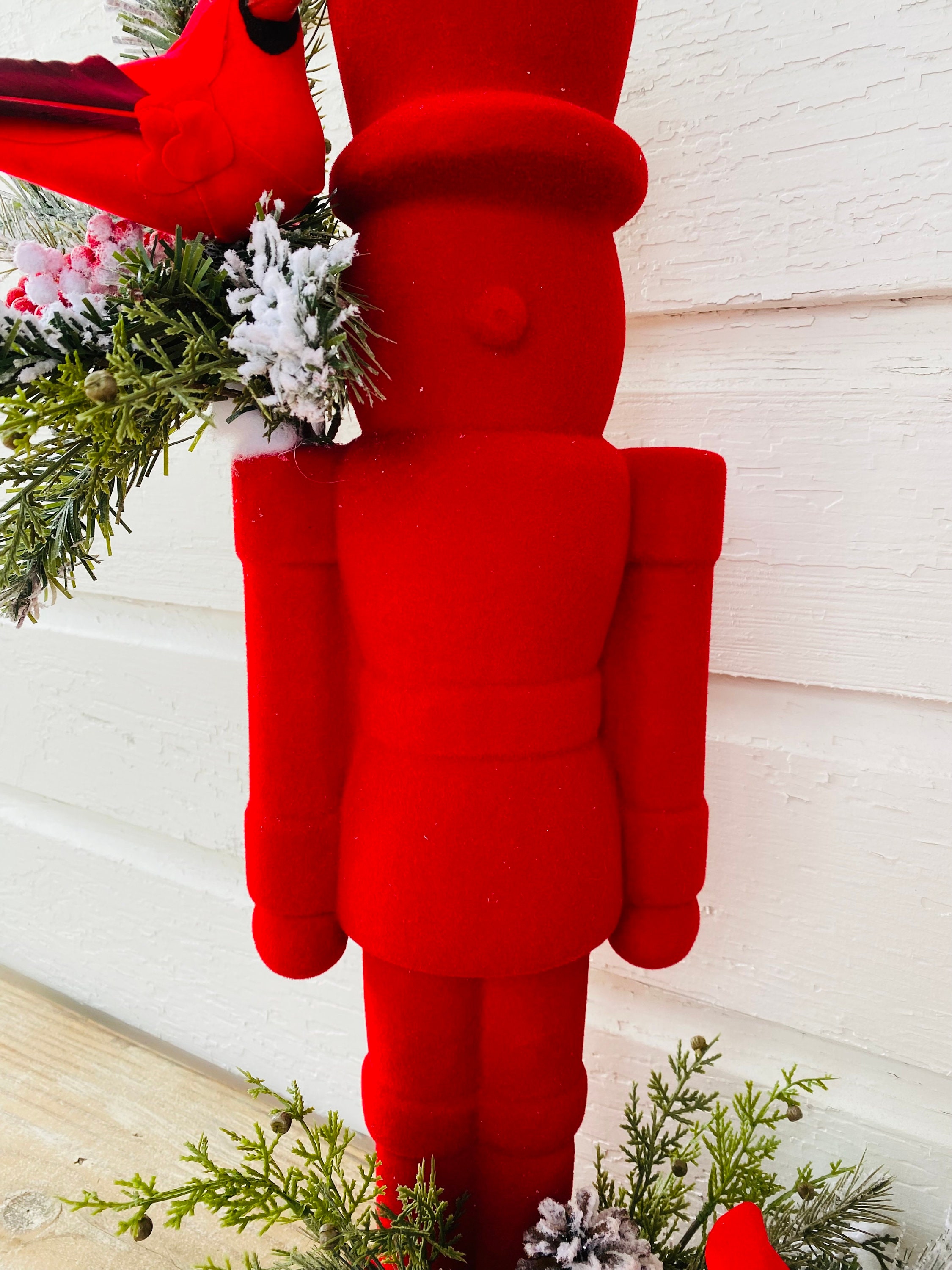 Cardinal Nutcracker Centerpiece, Red Cardinal Christmas Centerpiece ...