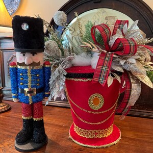 Christmas Centerpiece, Christmas Nutcracker Centerpiece, Red Nutcracker Tabletop Arrangement ...
