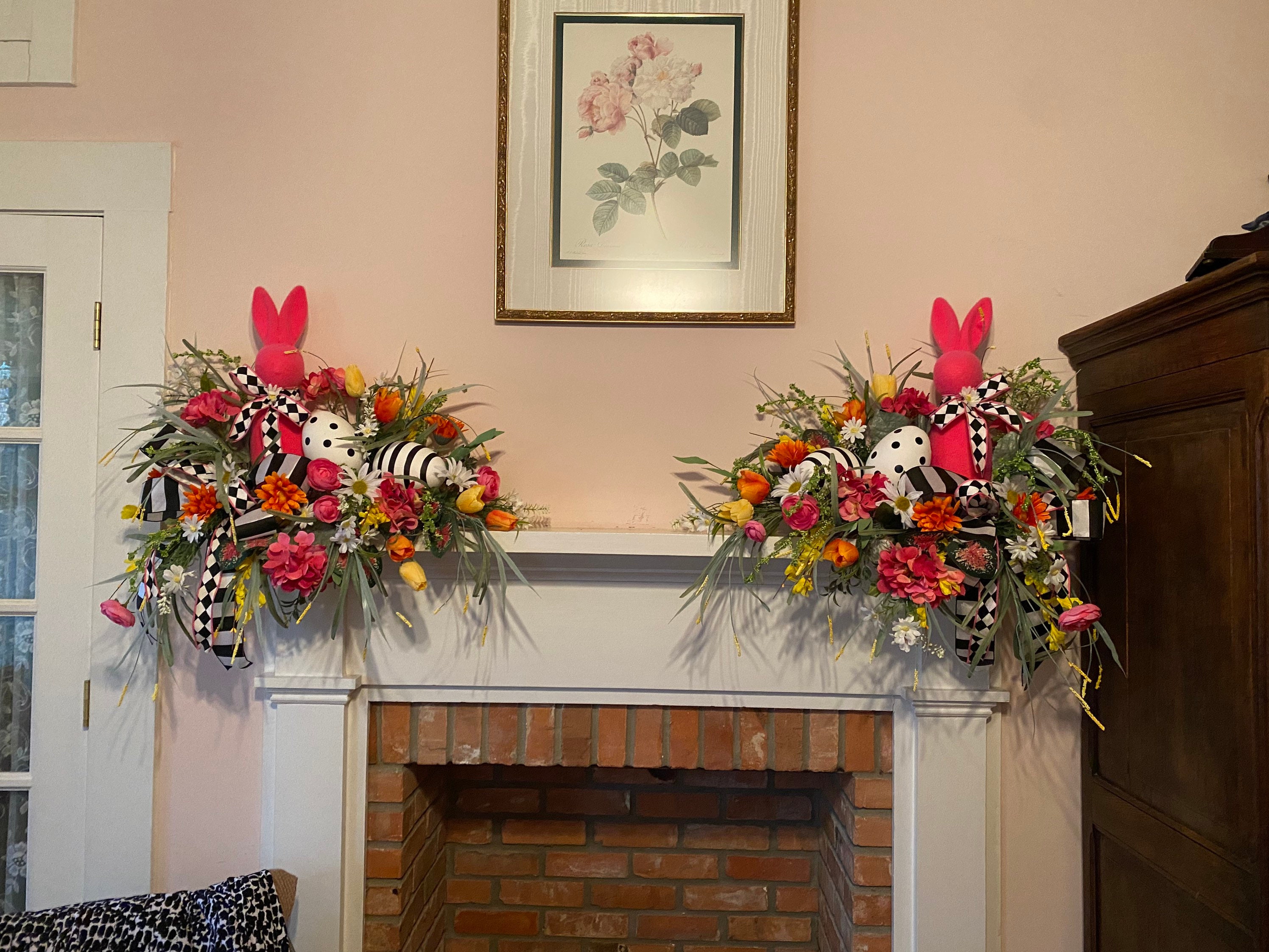 Easter Mantle Decor, Spring Mantle Decor, Spring Mantle Swags, Easter ...