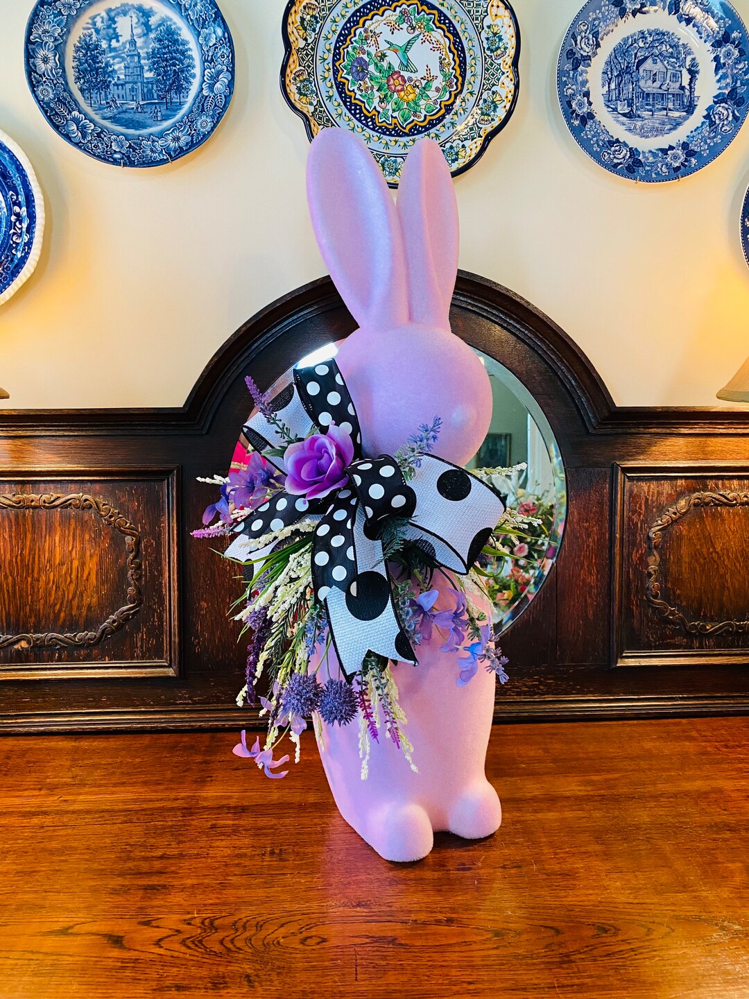 Easter Bunny, XL Purple Easter Bunny, Easter Decor, Easter Bunny ...