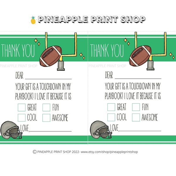 Sports Theme Thank You Notes - Etsy