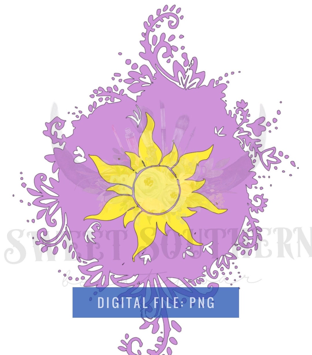 Rapunzel Floral Sun PNG File - Etsy