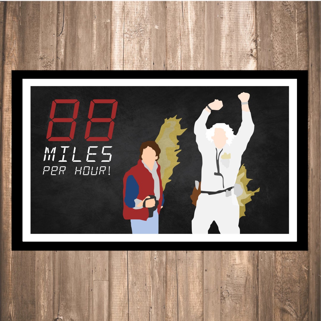 INSTANT DOWNLOAD - Back to the Future "88 Mph" Print - Etsy