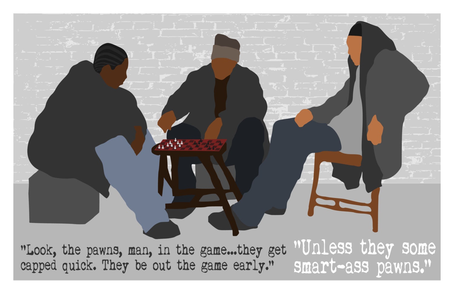 INSTANT DOWNLOAD - the Wire "chess" Print - Etsy