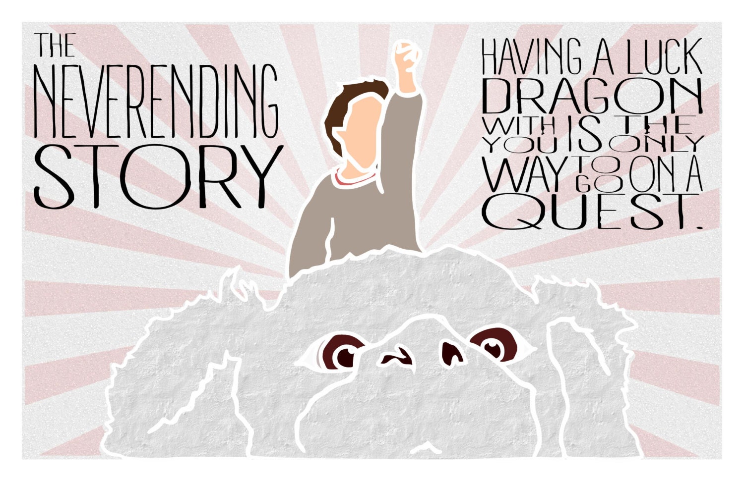 INSTANT DOWNLOAD - the Neverending Story "luck Dragon" Print - Etsy