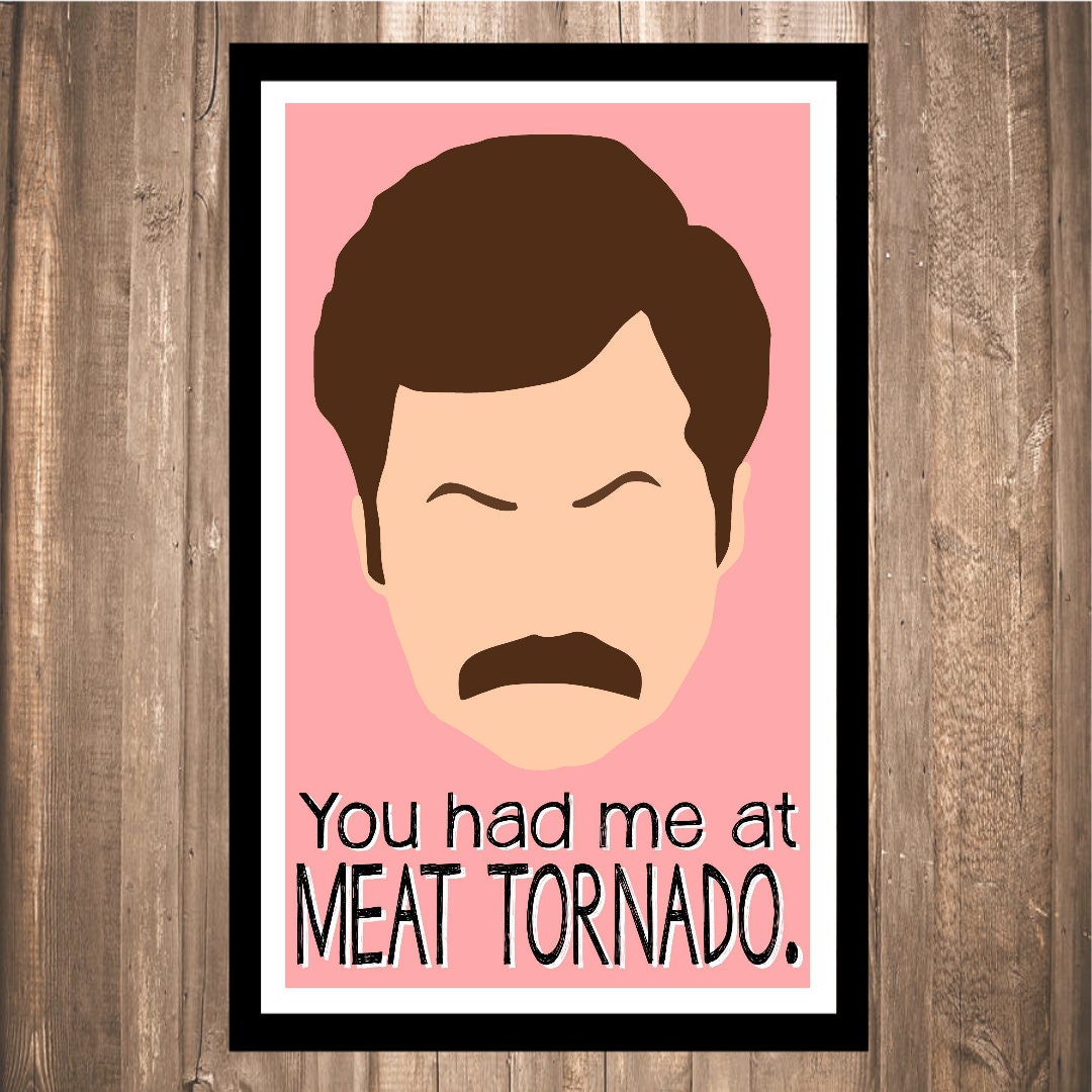 INSTANT DOWNLOAD - Ron Swanson "meat Tornado" Print - Etsy