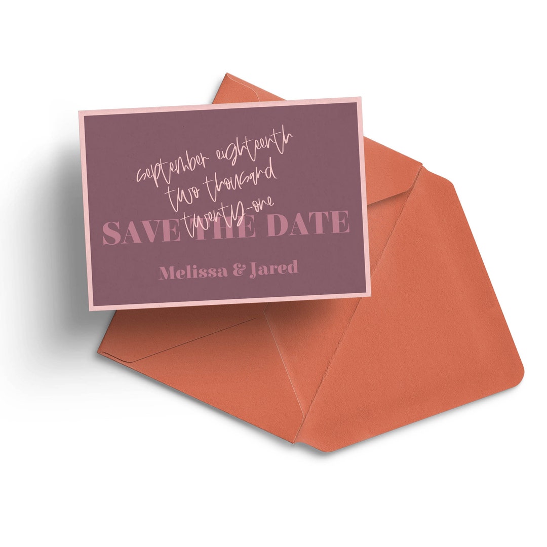 Modern Handwriting Save The Date The Melissa - Etsy.de
