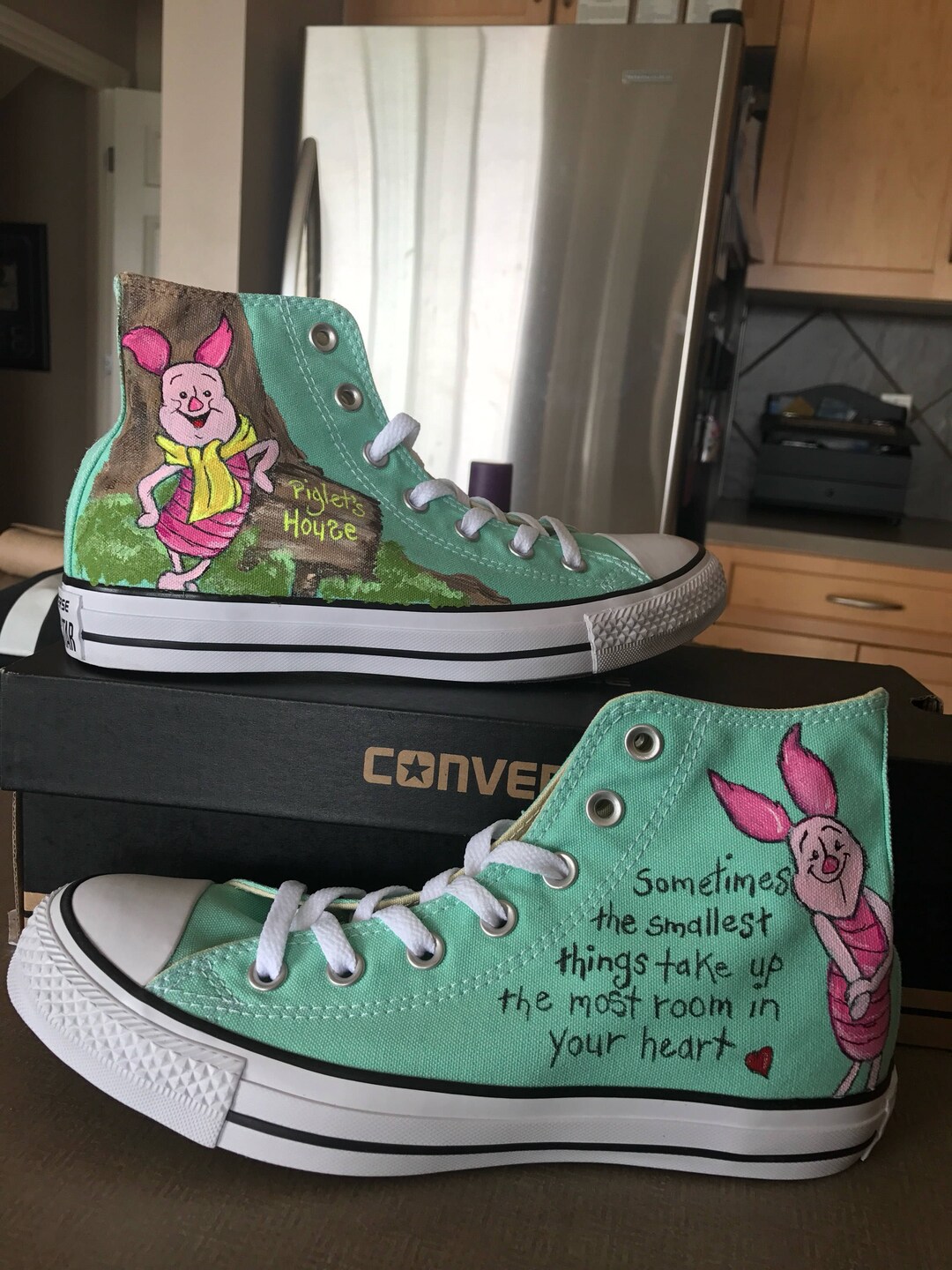Custom Painted Converse Hi Tops Inspired by Disney's Winnie the Pooh - Etsy
