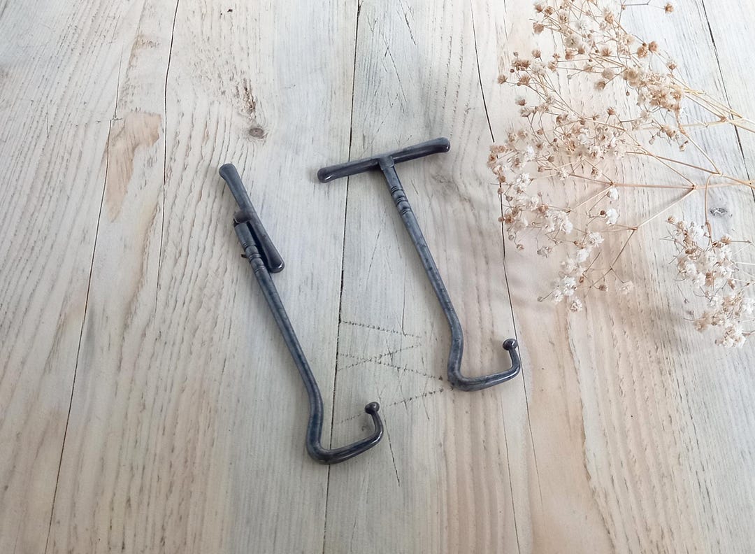 Rare Pair Georgian Folding Steel Boot Hooks / Pulls Made by Turrell ...