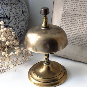 Antique Counter Bell, Brass Hotel Reception Desk Bell, Lovely Ring ...