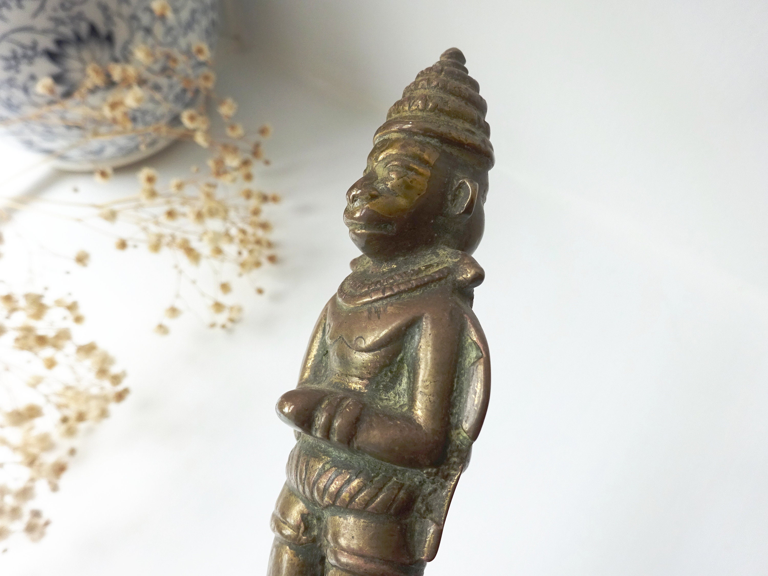 Antique Indian Brass Temple Bell, Hindu Hanuman Temple Bell Featuring ...