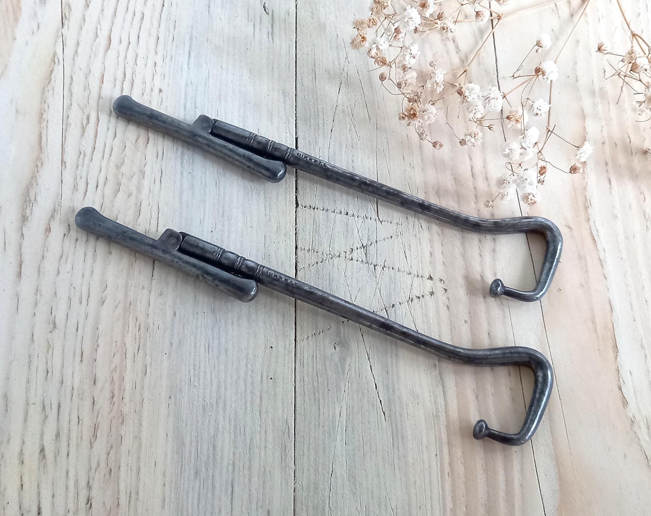 Rare Pair Georgian Folding Steel Boot Hooks / Pulls Made by Turrell ...