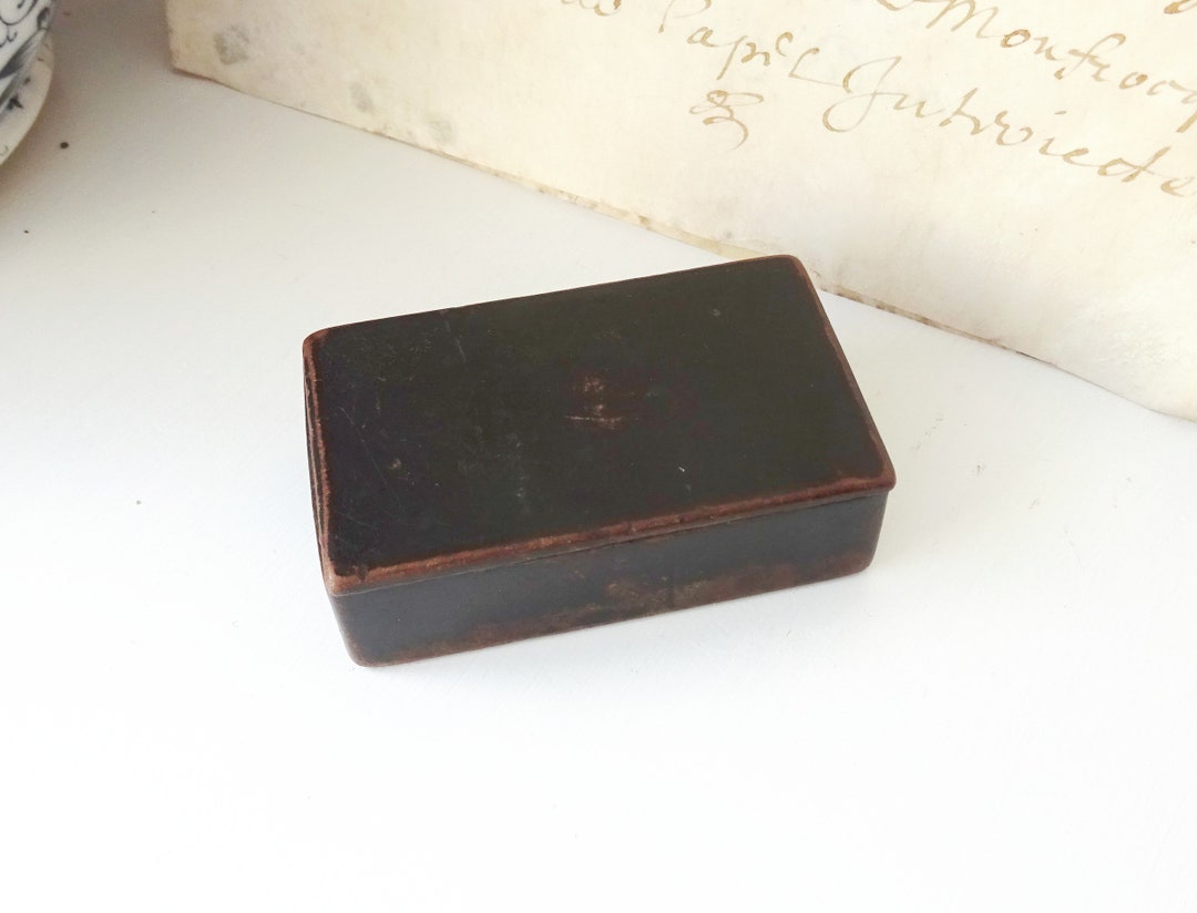 Antique Snuff Box, Early 19th Century Papier-mâché Snuff Box, Georgian ...