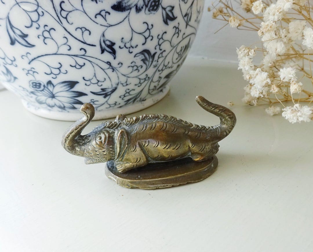 Antique Indian Brass Makara, Mythical Sea Creature, Hindu, Himapant ...