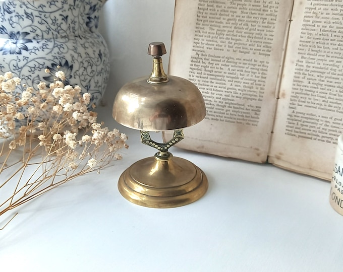 Antique Counter Bell, Brass Hotel Reception Desk Bell, Lovely Ring ...