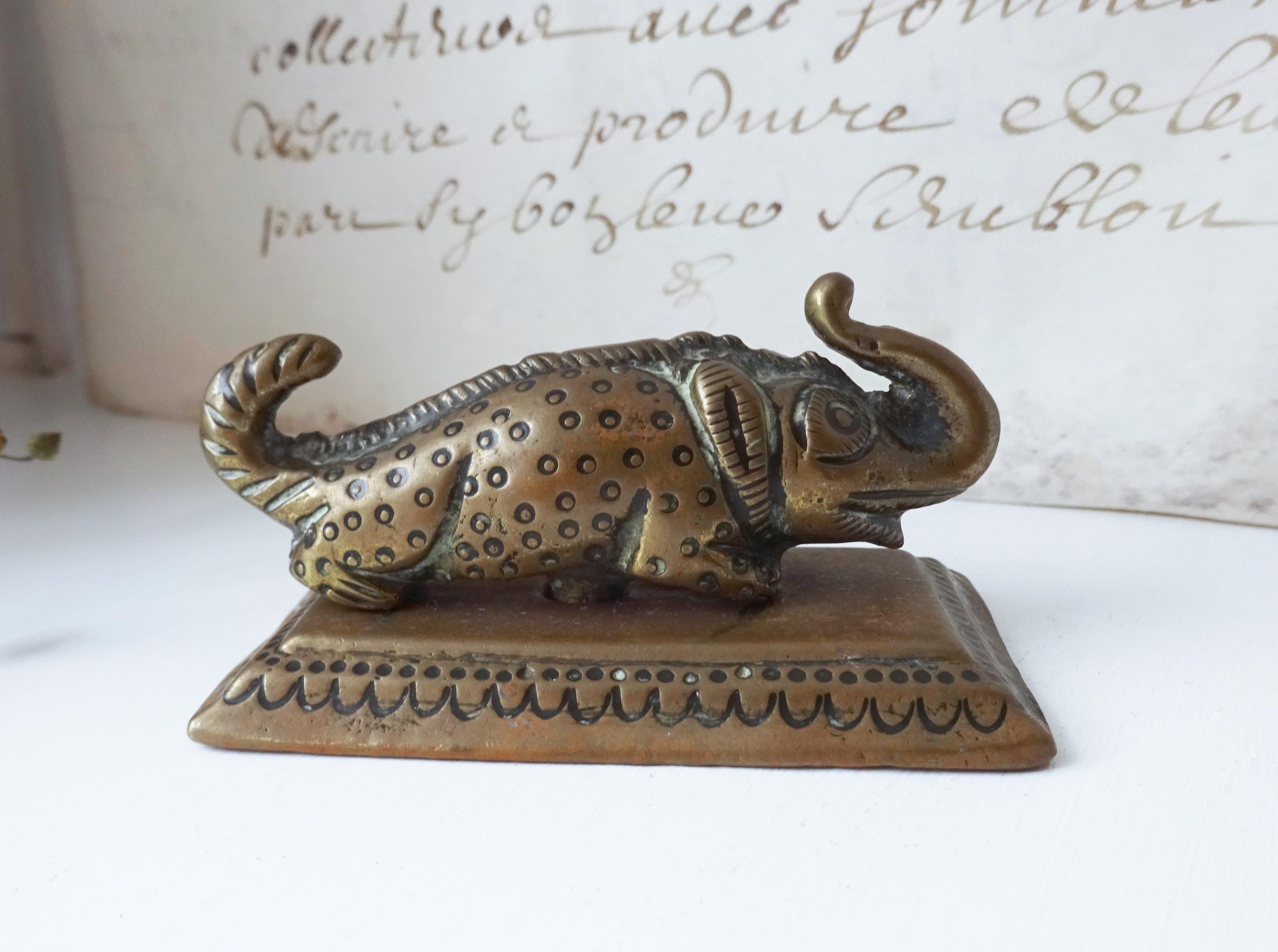 Antique Indian Brass Makara, Mythical Sea Creature, Hindu, Himapant ...