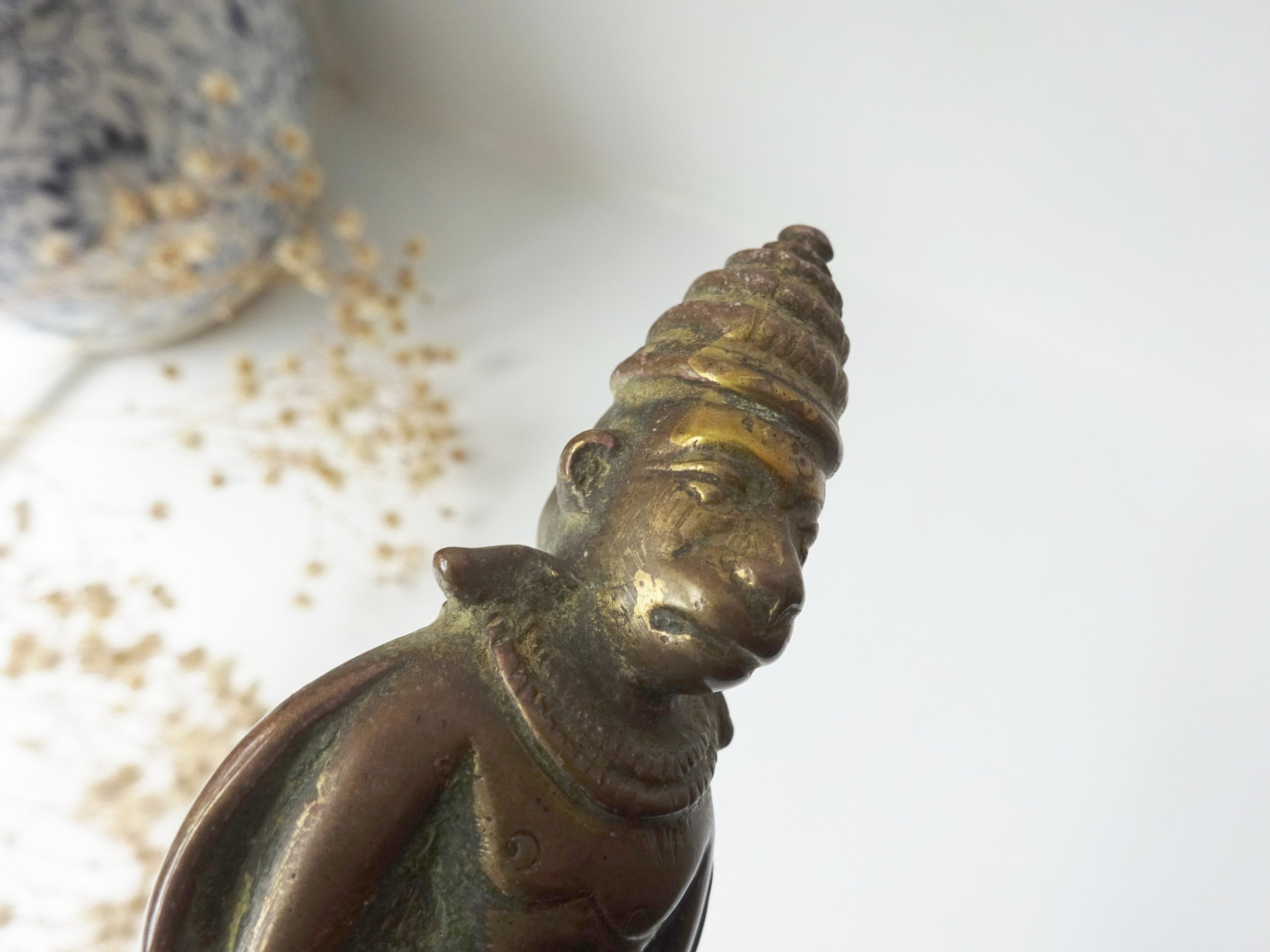 Antique Indian Brass Temple Bell, Hindu Hanuman Temple Bell Featuring ...