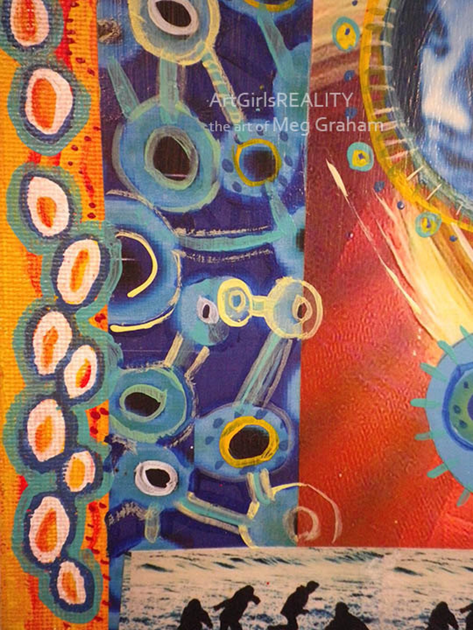 ORGANIZED CHAOS, Visionary Art, 8" X 10" Collage, Painting, Mixed ...