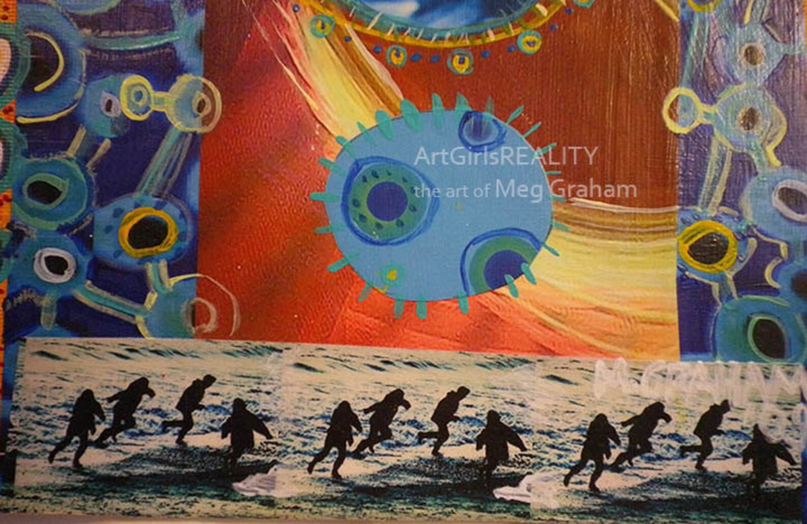 ORGANIZED CHAOS, Visionary Art, 8" X 10" Collage, Painting, Mixed ...