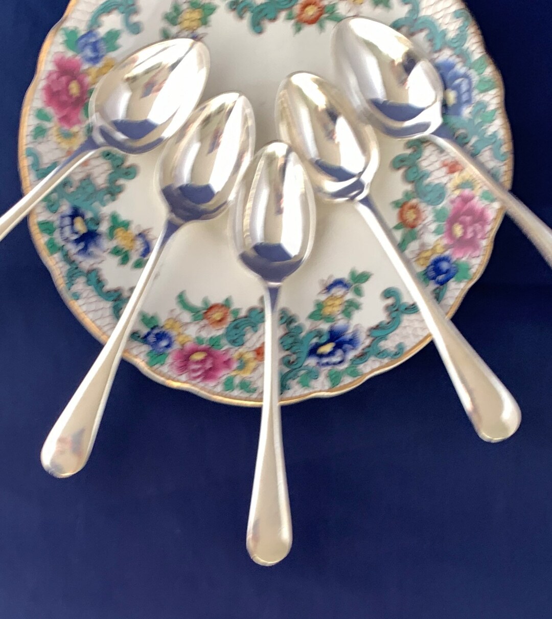 A Set of 5 A Quality EP Rattail Teaspoons. Made by AW & JH - Etsy