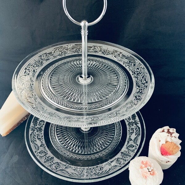 2 Tier Cake Stand - Etsy