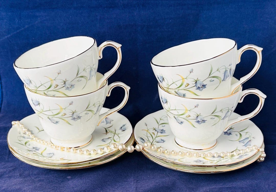 Duchess Harebell Bone China Tea Set for Four - 1960s Vintage - Etsy