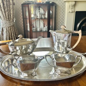A Superb Art Deco 4 Piece Silver Plate epns Tea Set, With Iconic Shape ...