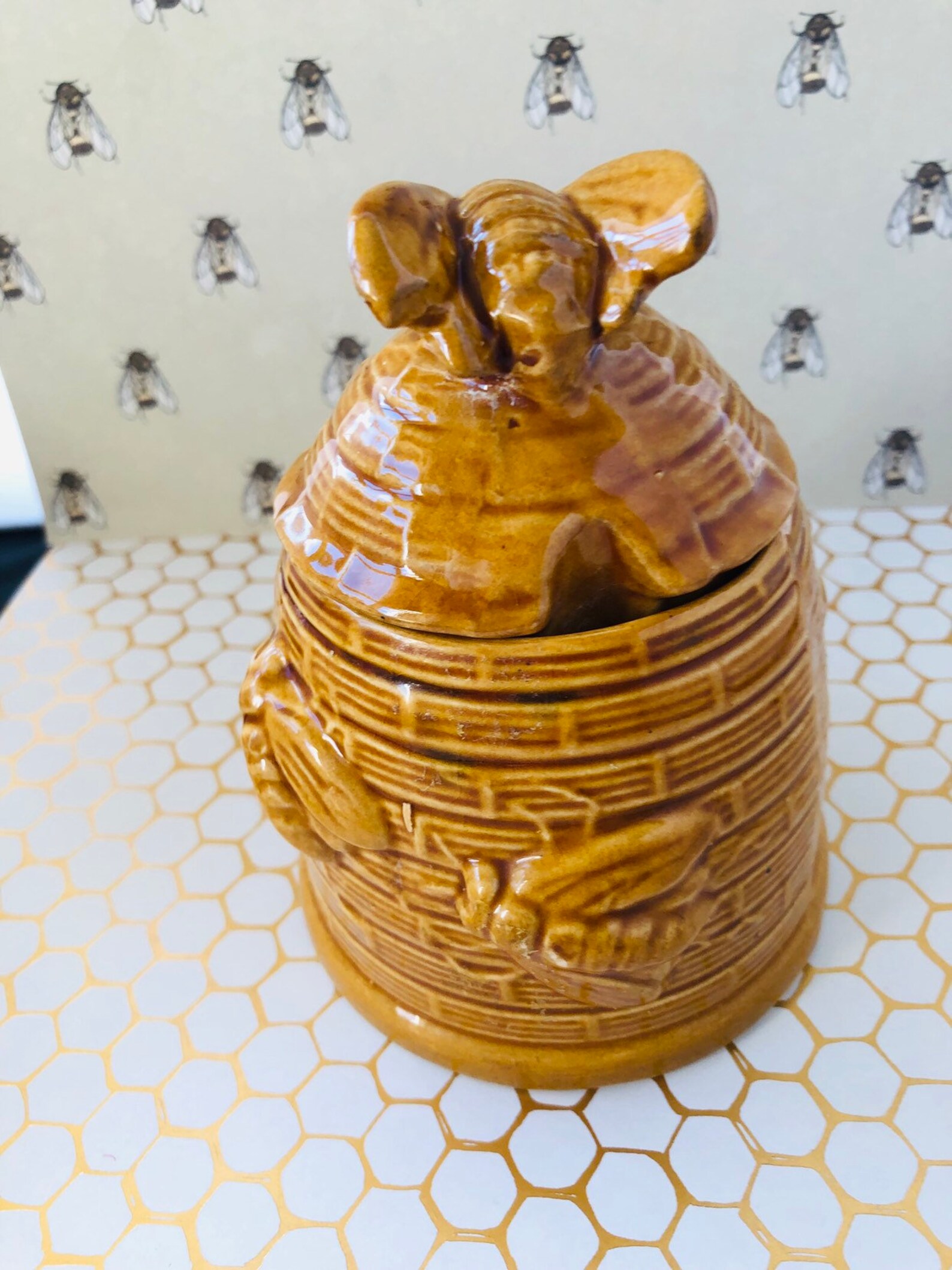 A Vintage Beehive Shaped Honey Pot. Styled to Imitate a | Etsy