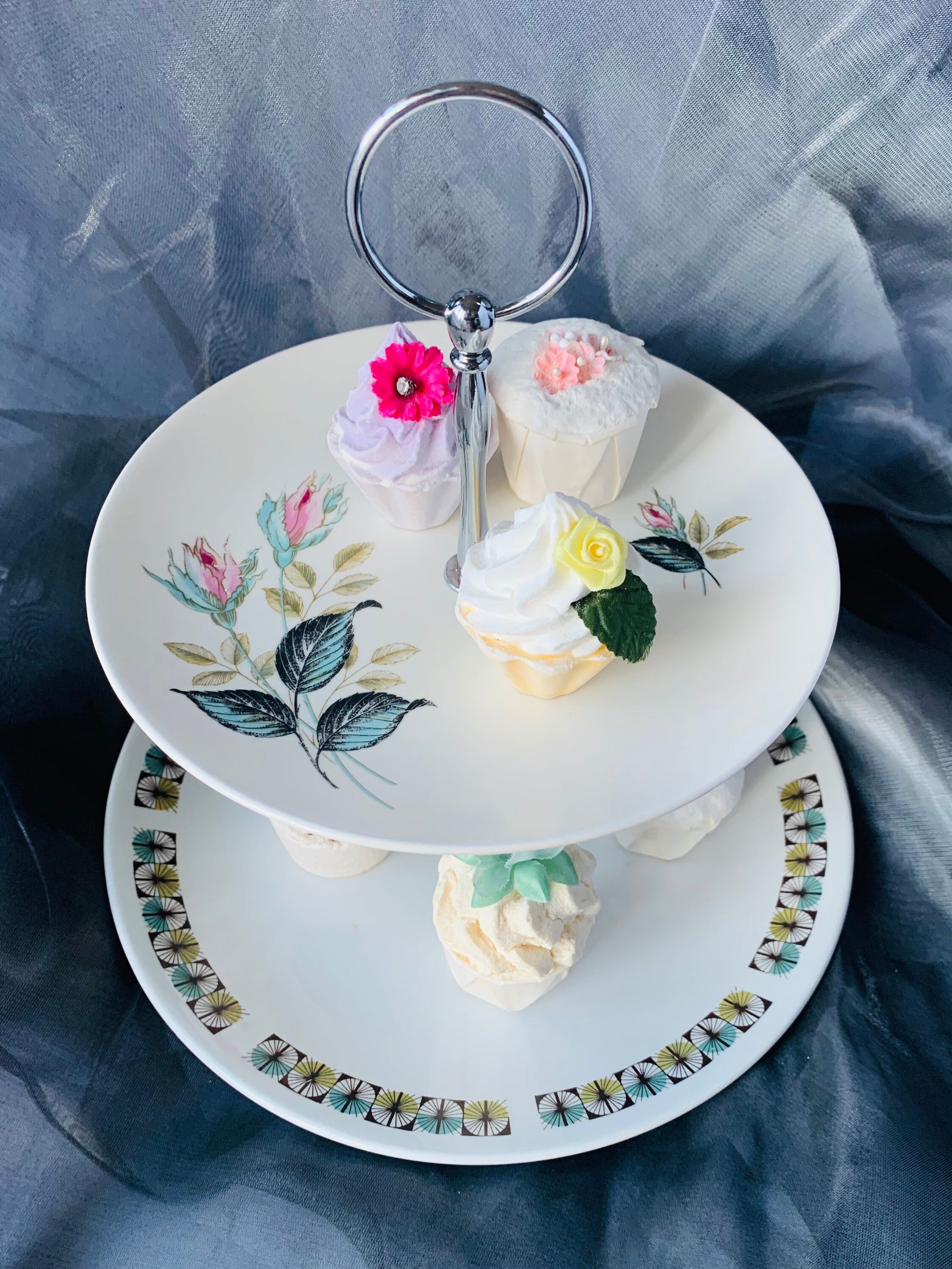 Kitchen & Dining Serving Plate 1940's Made in England One Tier Cake ...