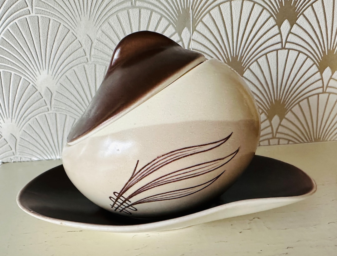 A Stylish Retro Carlton Ware 'windswept' Preserve Pot. C1950 ...