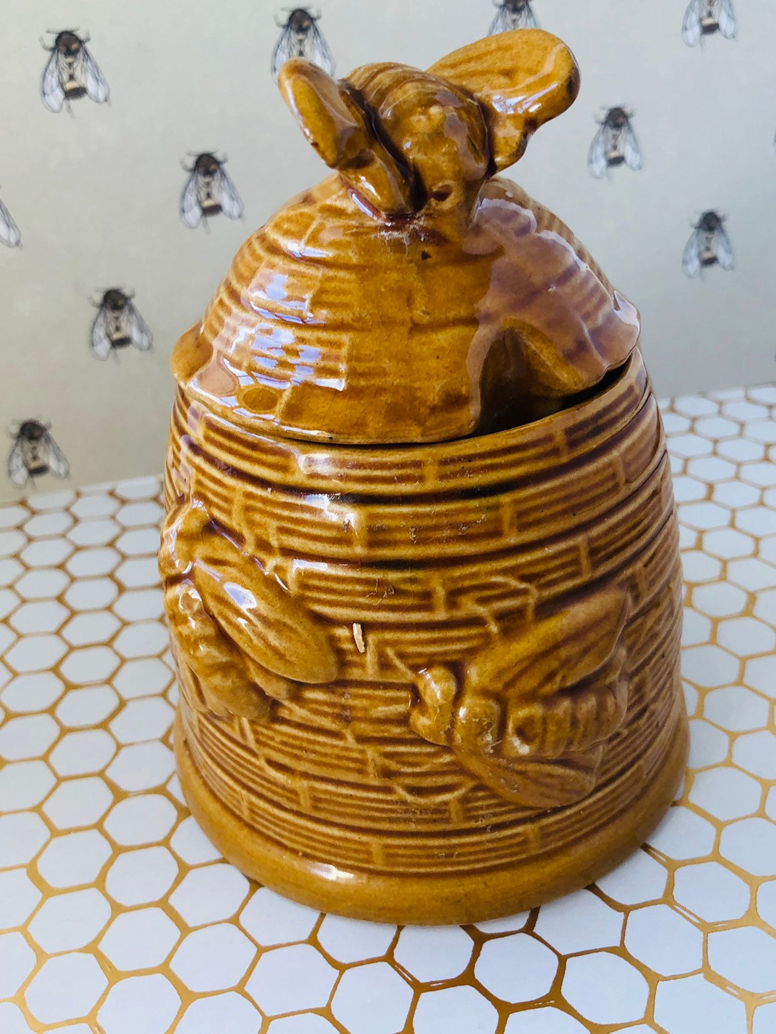 A Vintage Beehive Shaped Honey Pot. Styled to Imitate a - Etsy