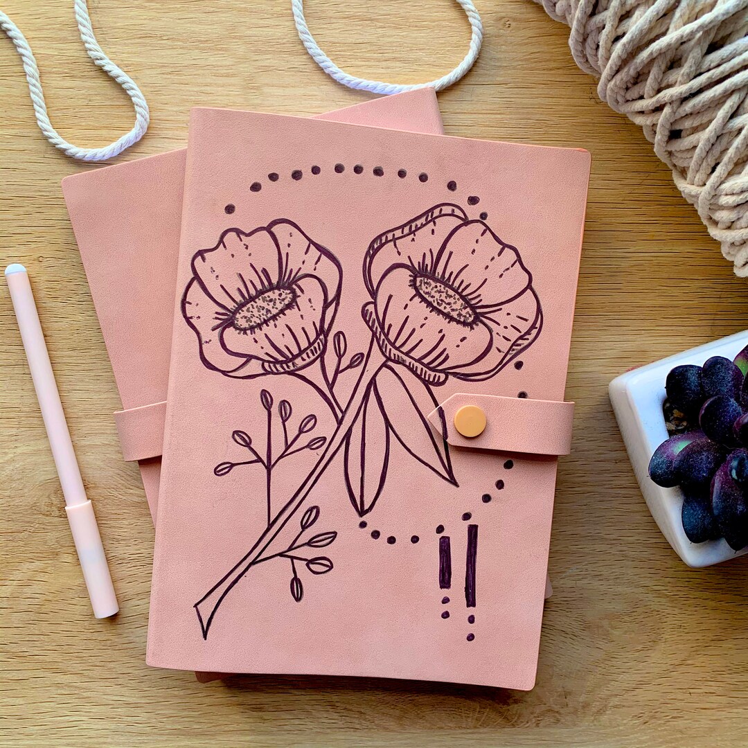 A5 Pink Floral Illustration Notepad - Etsy