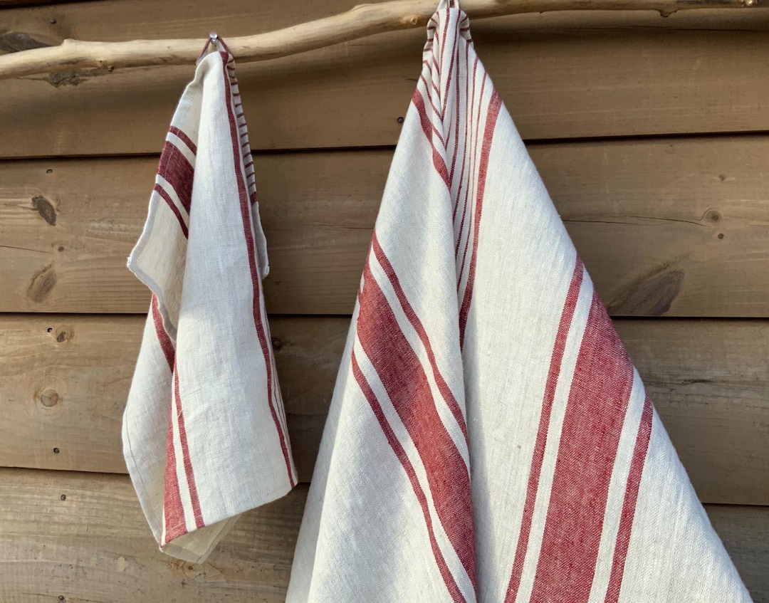 Rustic French Linen Towels: Softened Heavyweight European Linen, 265 ...