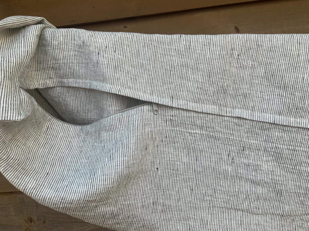 Linen Reading Wedge Pillow Cover: Pinstripe Washable Bed Rest - Etsy