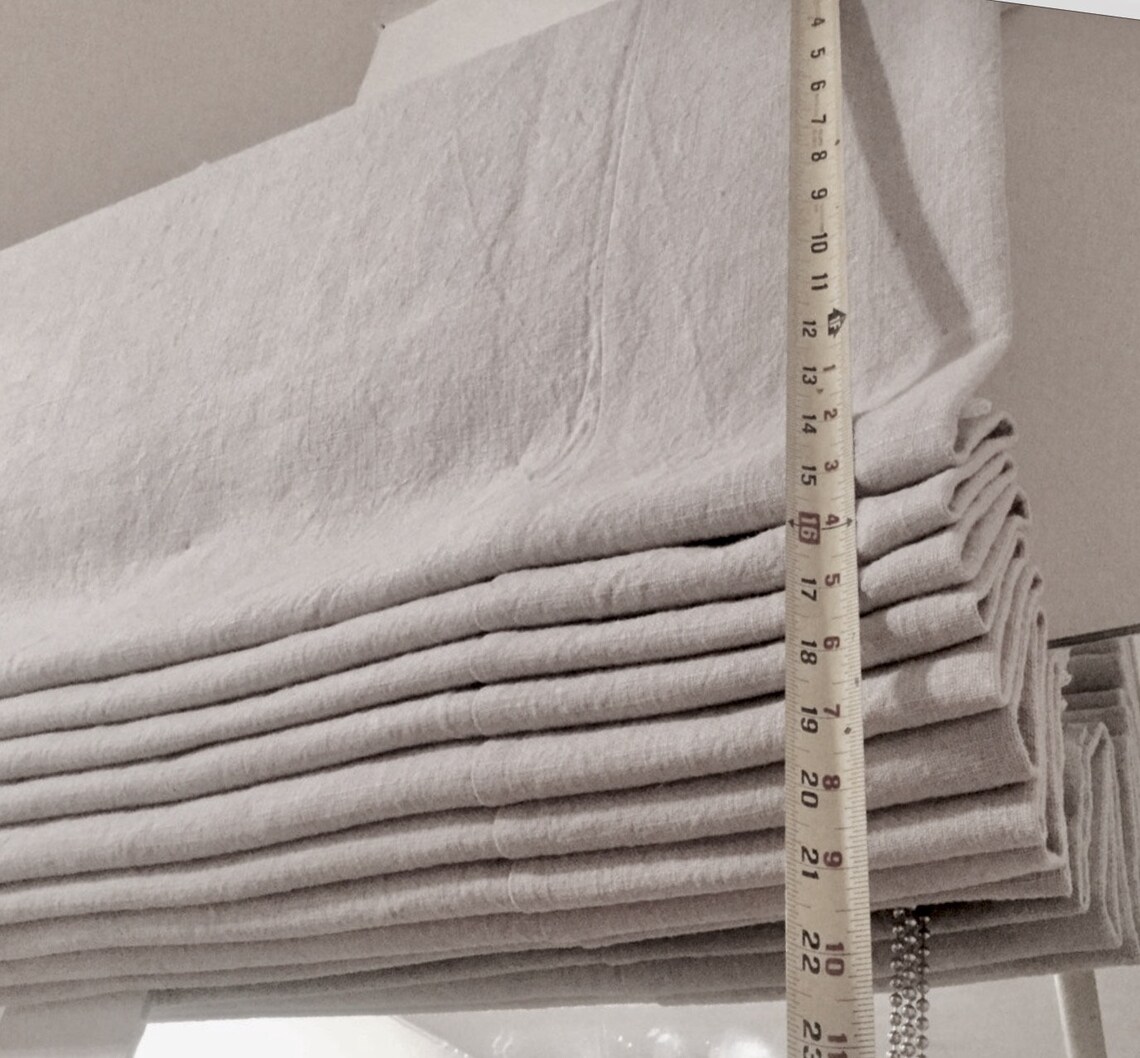 Linen Roman Shade Custom Linen Shade Made to Order - Etsy