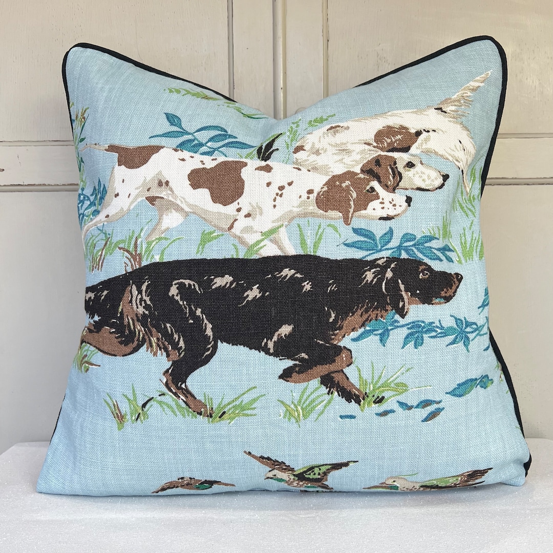 Schumacher Luxury Designer Pointers Sky Blue Cushion Pillow Cover - Etsy