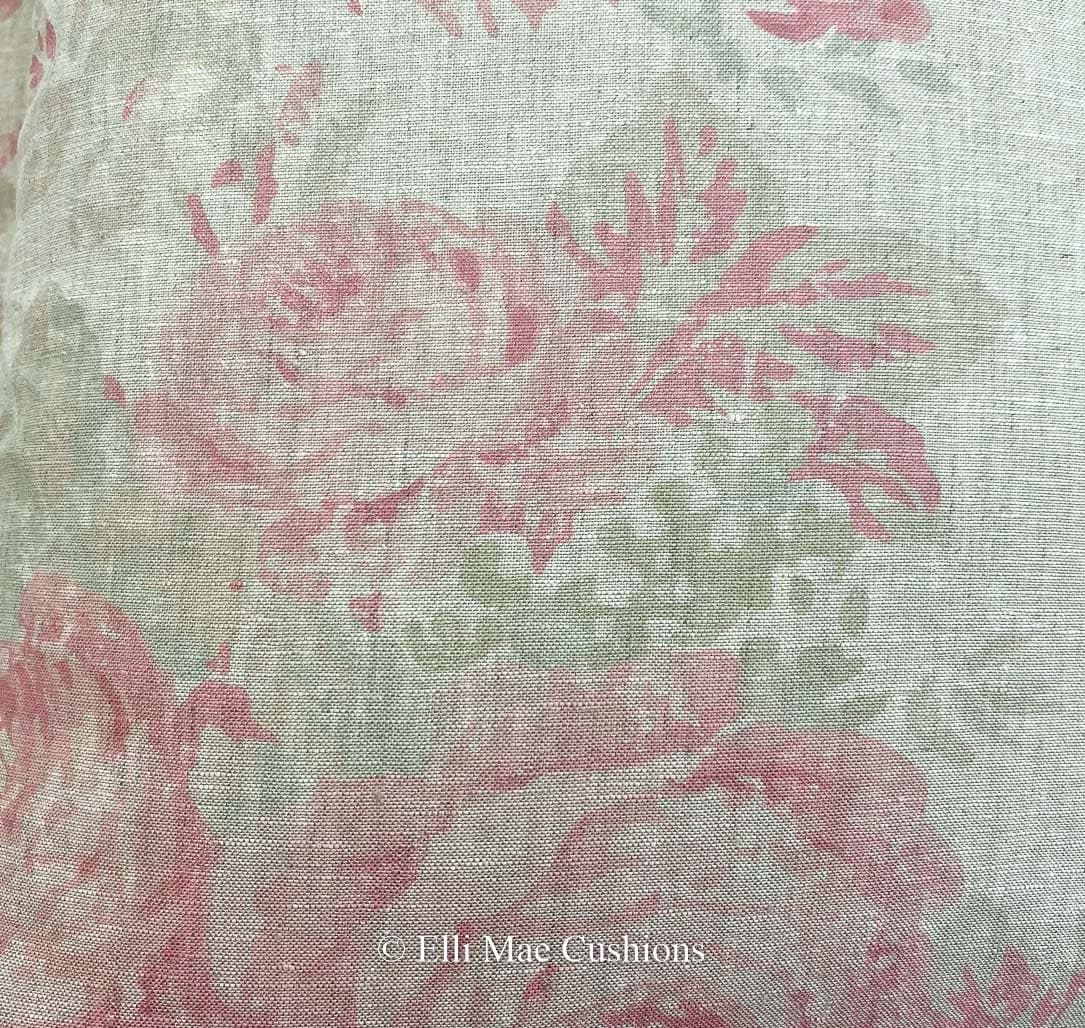Cabbages and Roses Mary Vintage Designer Linen Fabric Pale - Etsy UK