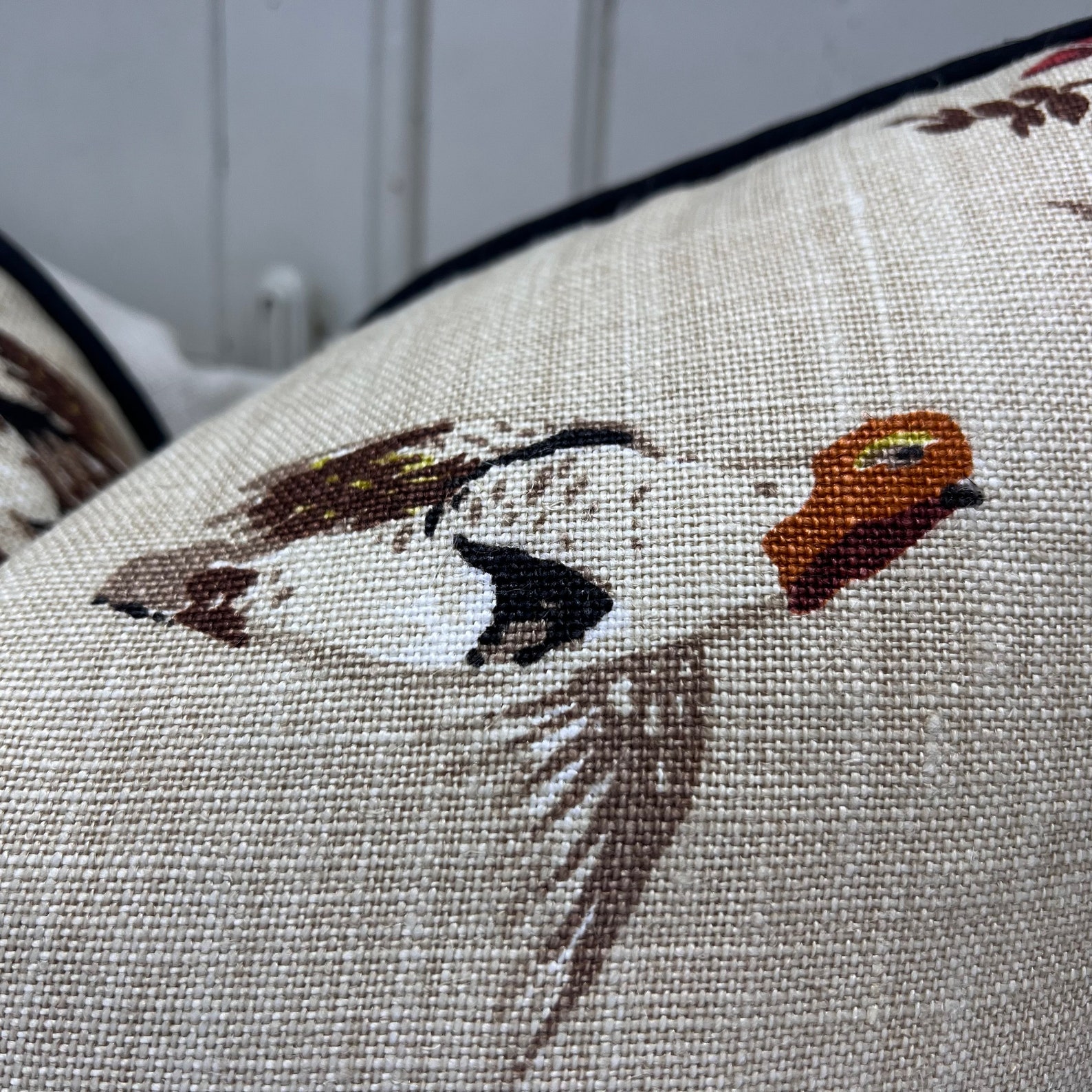 Schumacher Luxury Designer Pointers Tan Beige Decorative Cushion Pillow ...