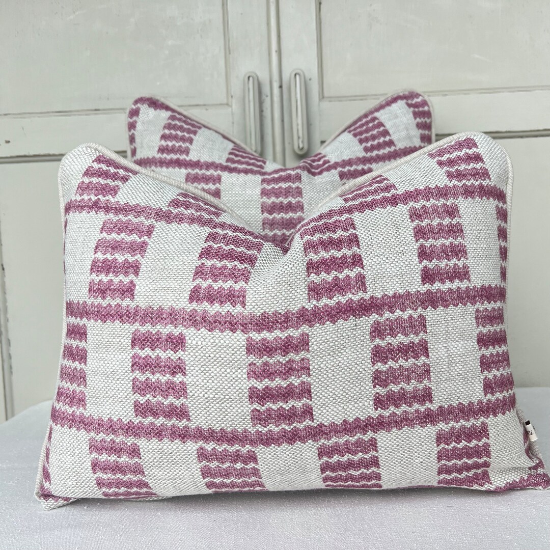 Cushions Made in Fermoie Cove Raspberry Pink Fabric Linen Cushion ...